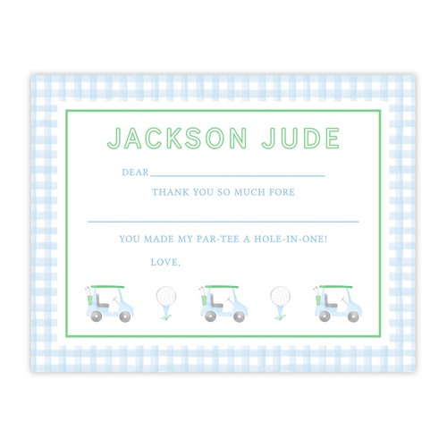 Printable Golf Thank You Notes Golf Stationery Golf Party - Etsy