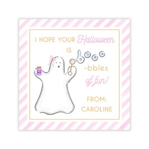 Printable Halloween Gift Tag, Halloween Bubble Tag, Halloween Treat Tag ...