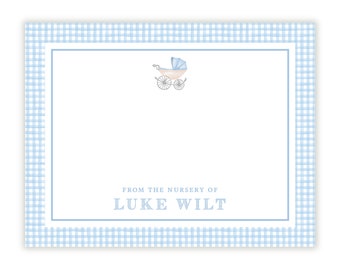 PRINTABLE Pink Baby Girl Notecard | Editable Nursery Stationery ...
