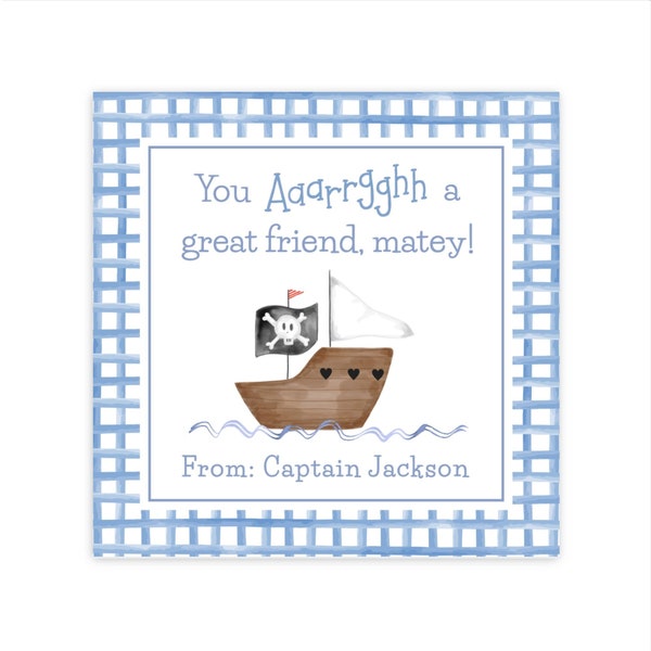 Pirate Favor Tag - Etsy