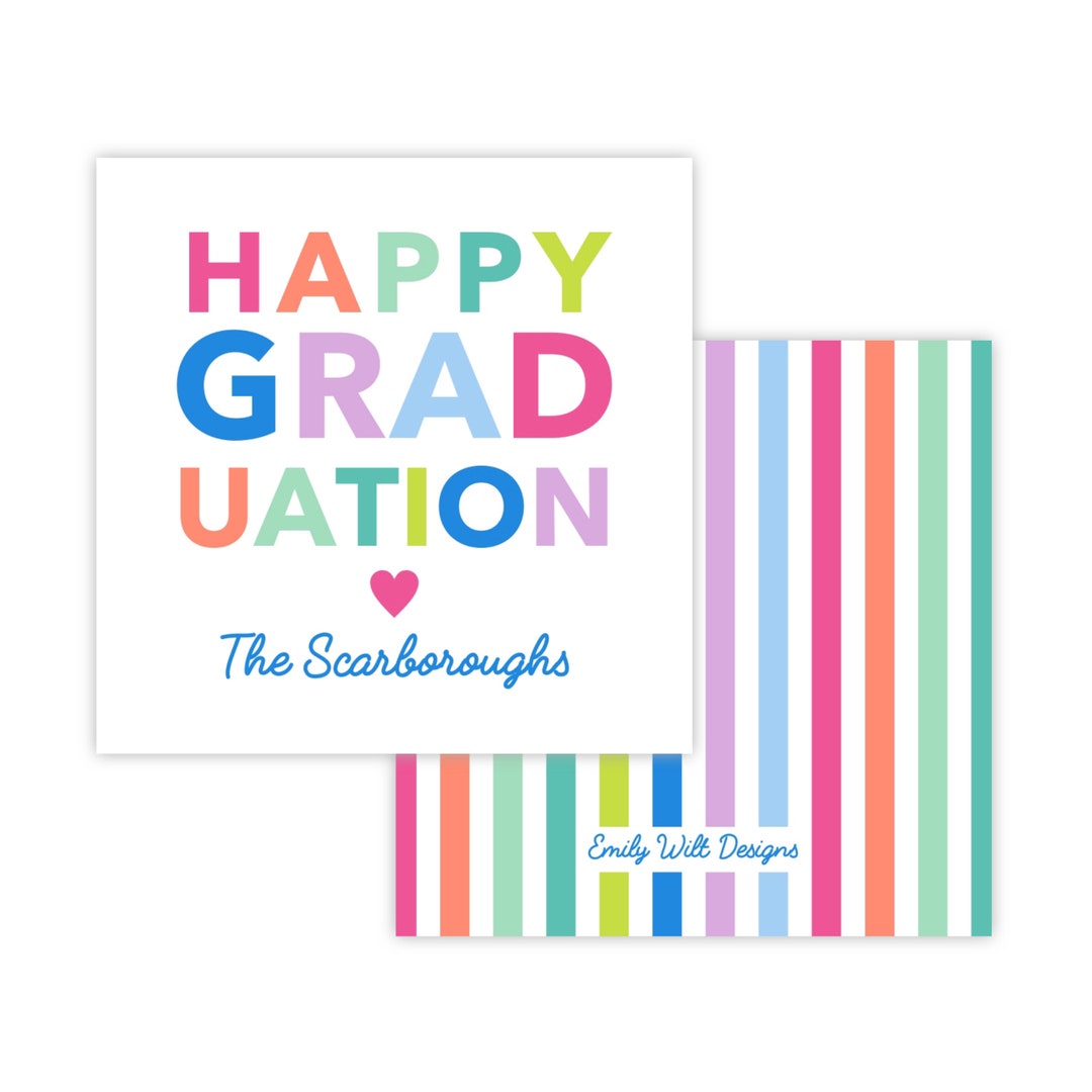 PRINTABLE Graduation Gift Tag Template | Editable Corjl Tag for Grad ...
