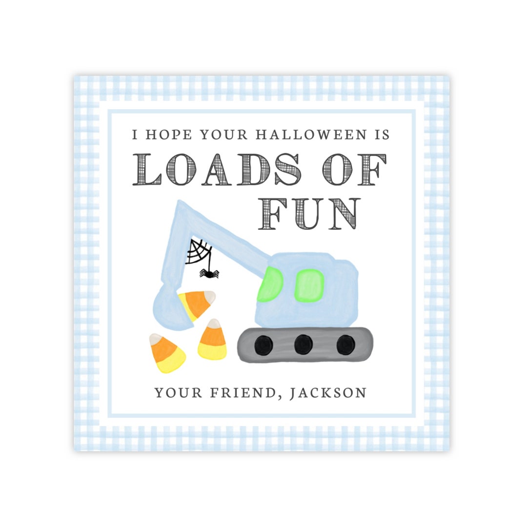 Printable Halloween Tag Loads of Fun Self Edit Template - Etsy