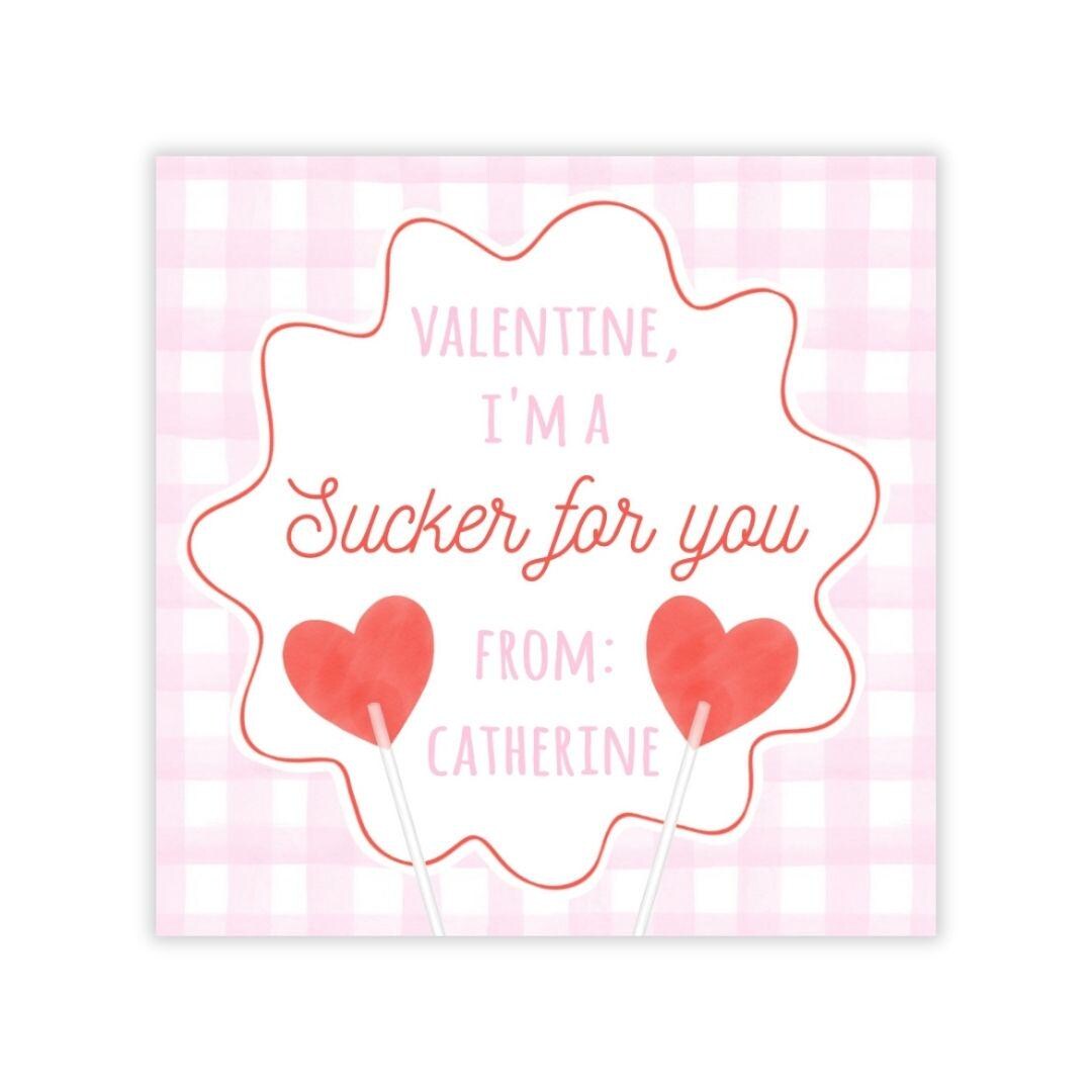 Printable Valentines Day Cards for Kids, Lollipop Valentine Tags ...