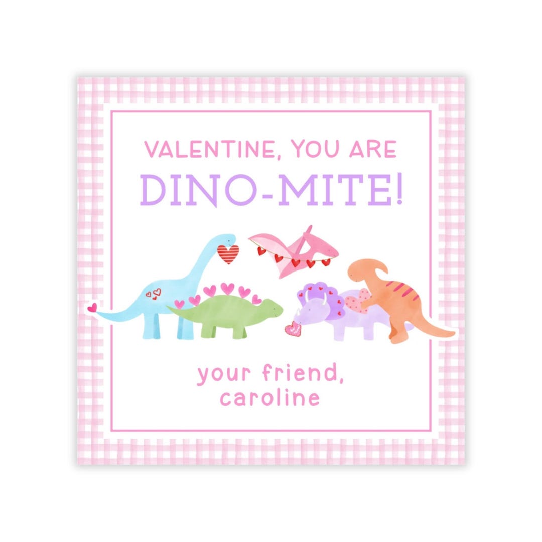 Printable Dinosaur Valentines, Dinosaur Valentine Tags, Dino Valentine ...