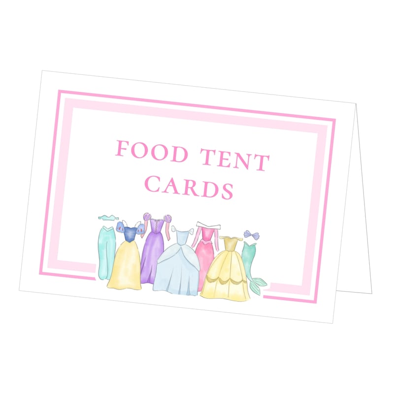 Princess Food Labels - Etsy
