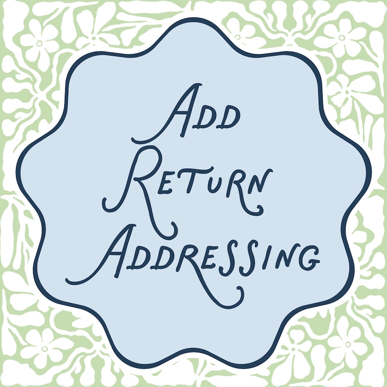 Printed Return Addressing Upgrade | Envelope Add-on for Invitations ...