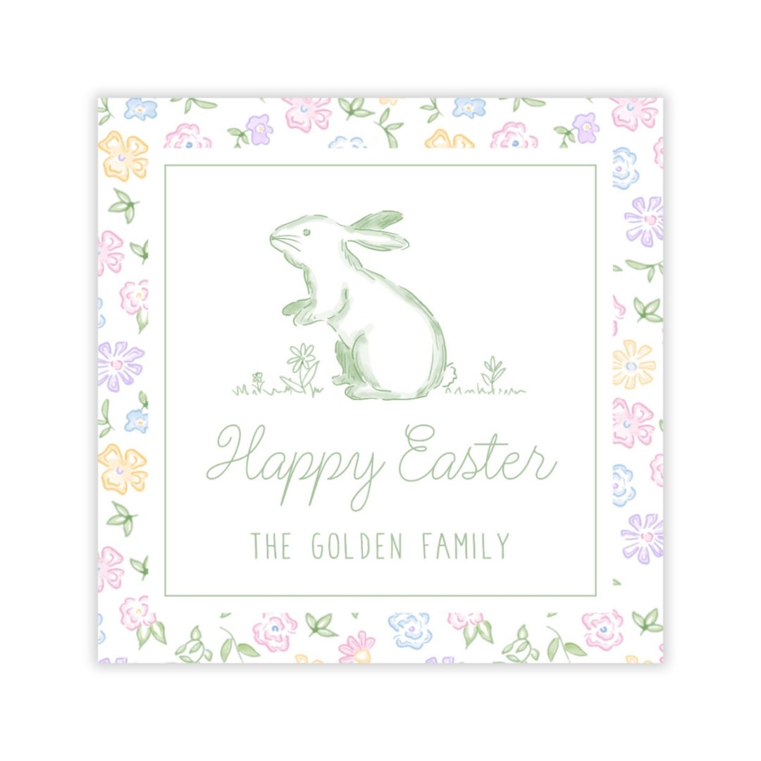 Printable Easter Gift Tags, Digital Easter Gift Tags, Ditsy Floral Gift ...