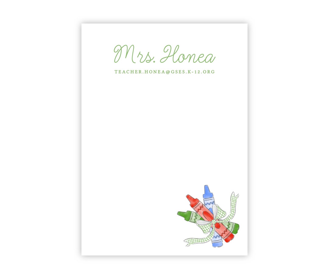 Personalized Teacher Notepad | 50 Sheet Custom Notepad for School or ...