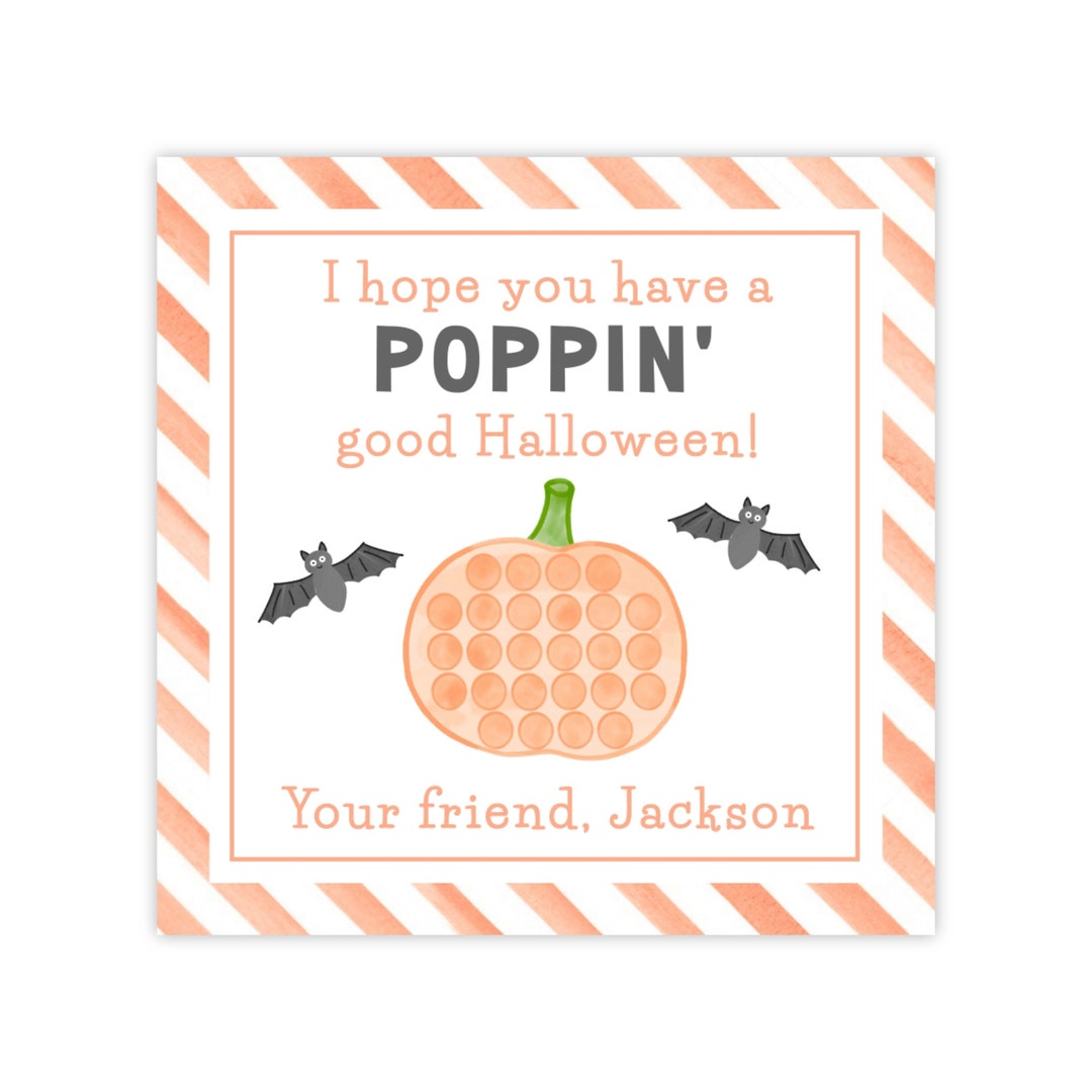 Printable Halloween Tags Poppin Halloween Self Edit Template - Etsy
