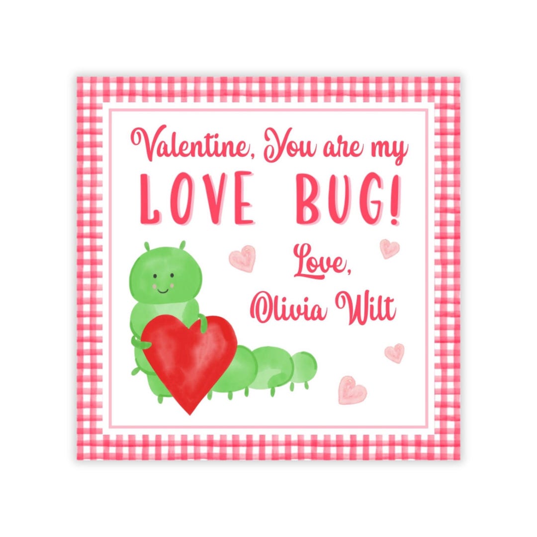 Printable Love Bug Valentines, Caterpillar Valentines, Bug Valentine ...
