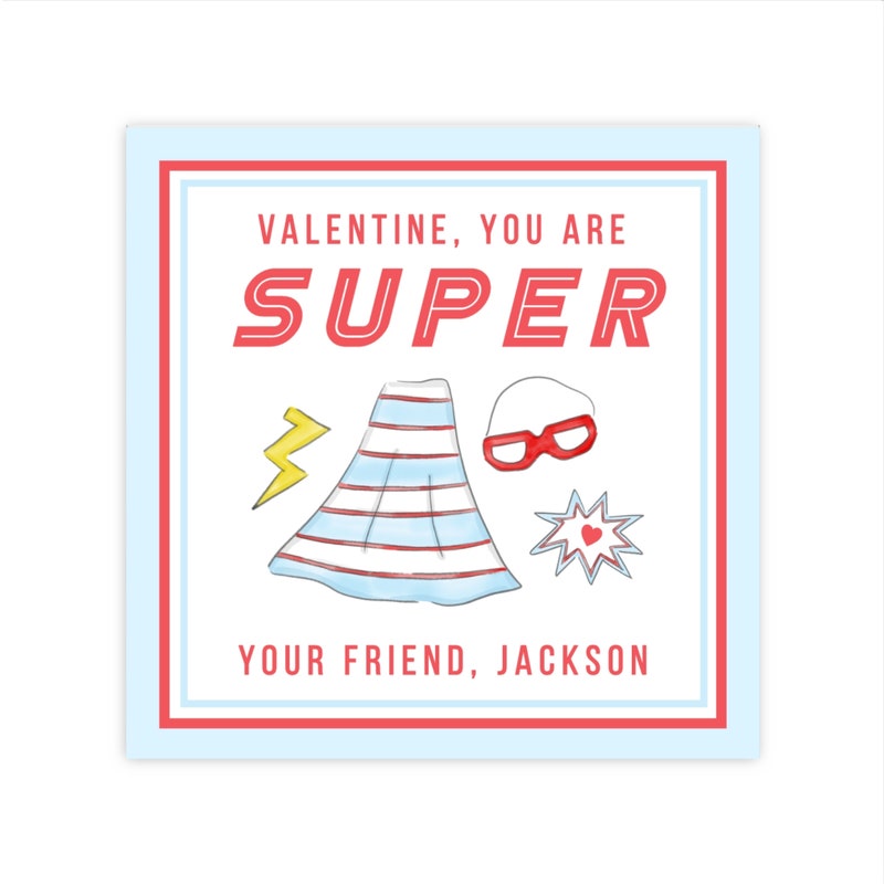 Superhero Valentine - Etsy