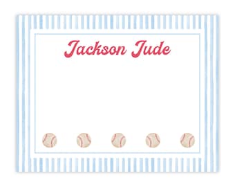 Baseball Stationery Thank You Note Cards - Etsy