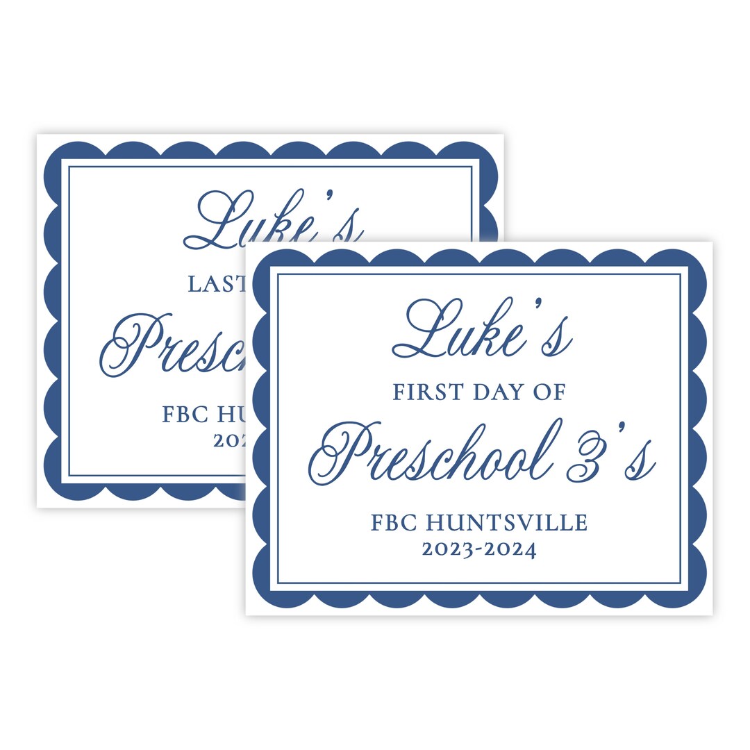 PRINTABLE Back to School Sign | First & Last Day of School | Editable ...