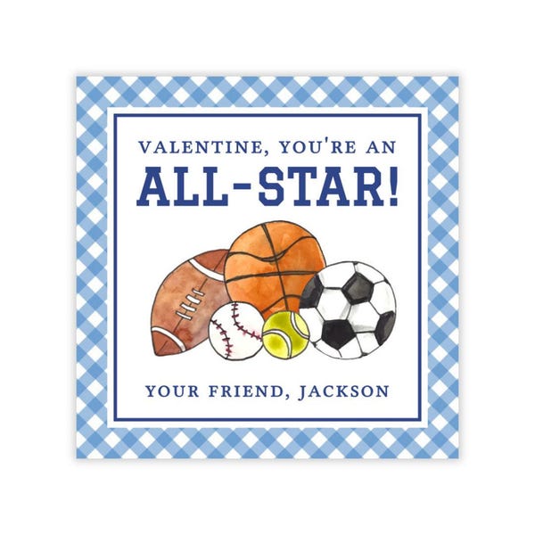 Sports Valentine - Etsy