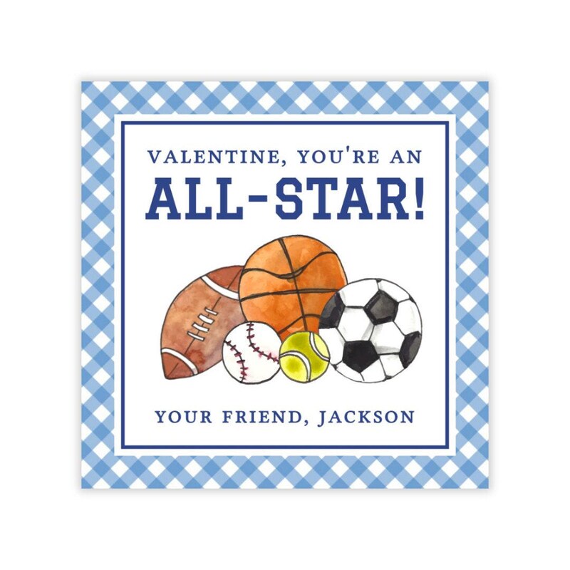 Sports Valentine - Etsy