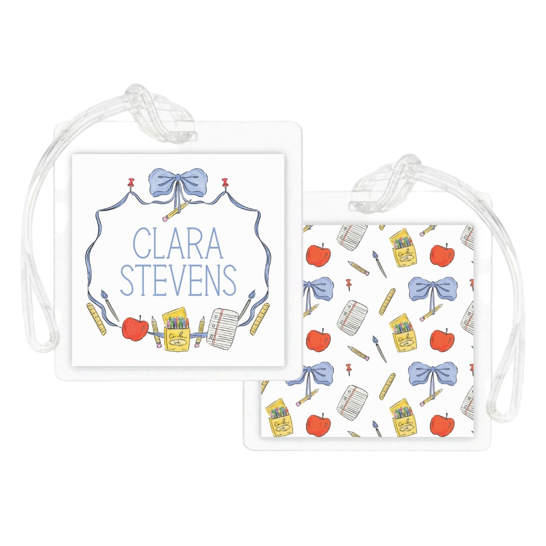 Laminated Bag Tag for Girls, Girl Backpack Tag, School Bag Tag, Back to ...