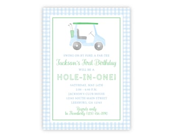 Printable Golf Birthday Digital Party Invitation 5x7 - Etsy