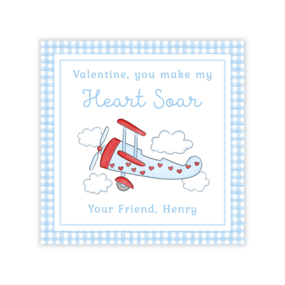 Printable Valentines Day Cards for Kids, Valentine Tags, Airplane ...
