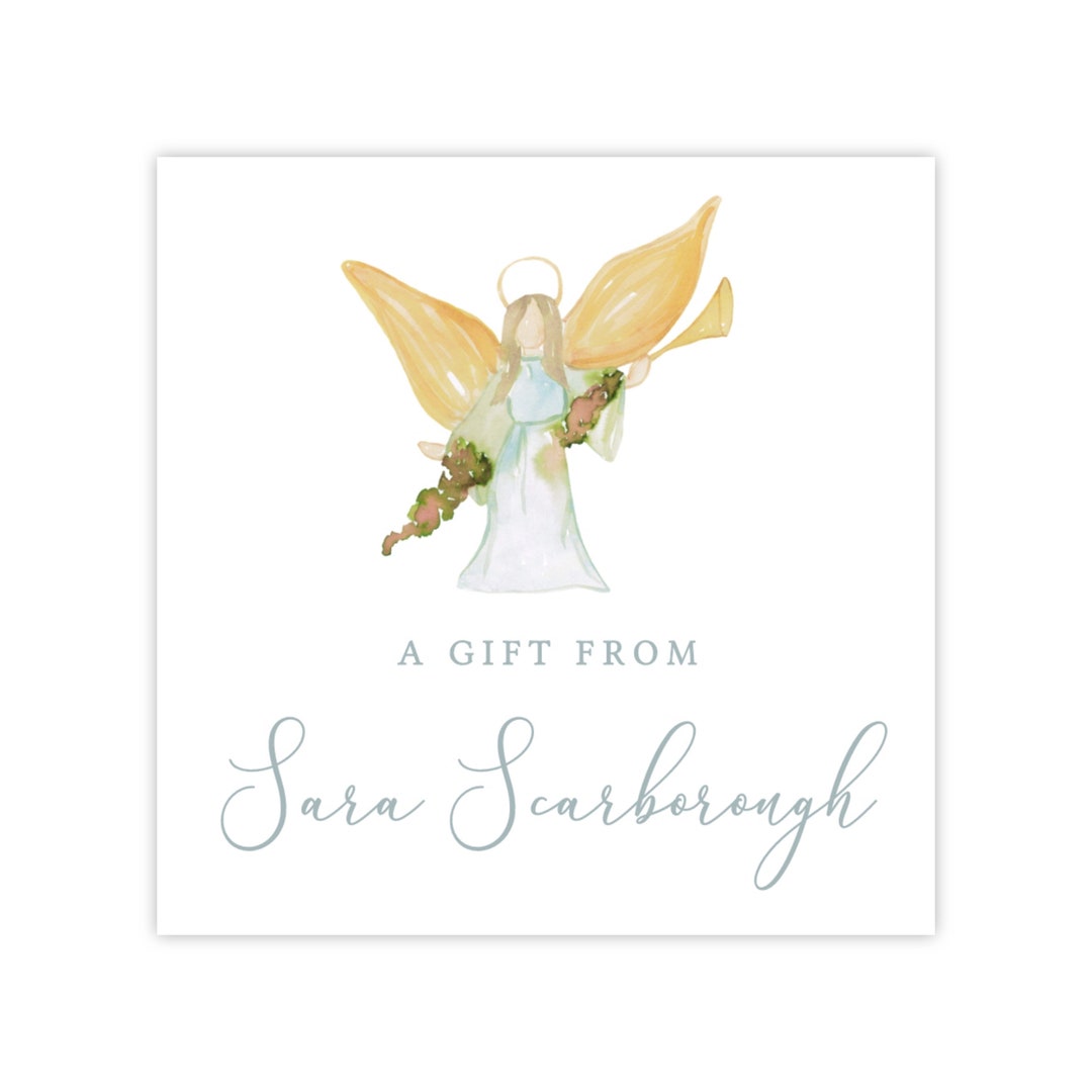 Printable Gift Tag, Sympathy Gift Tags, Watercolor Angel Gift Tag ...