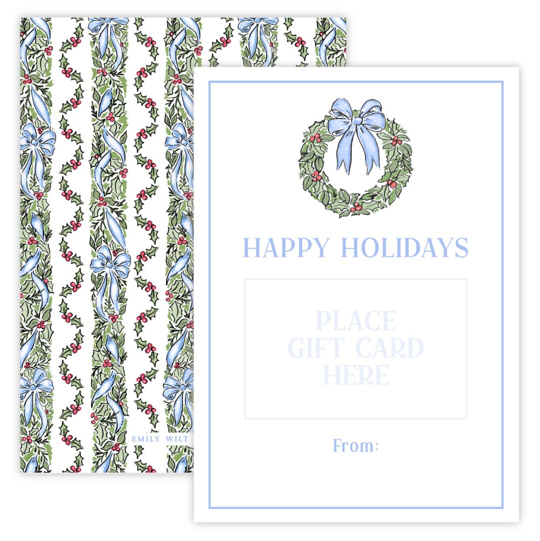 Printable Christmas Gift Card Holder Holiday Gift Card - Etsy