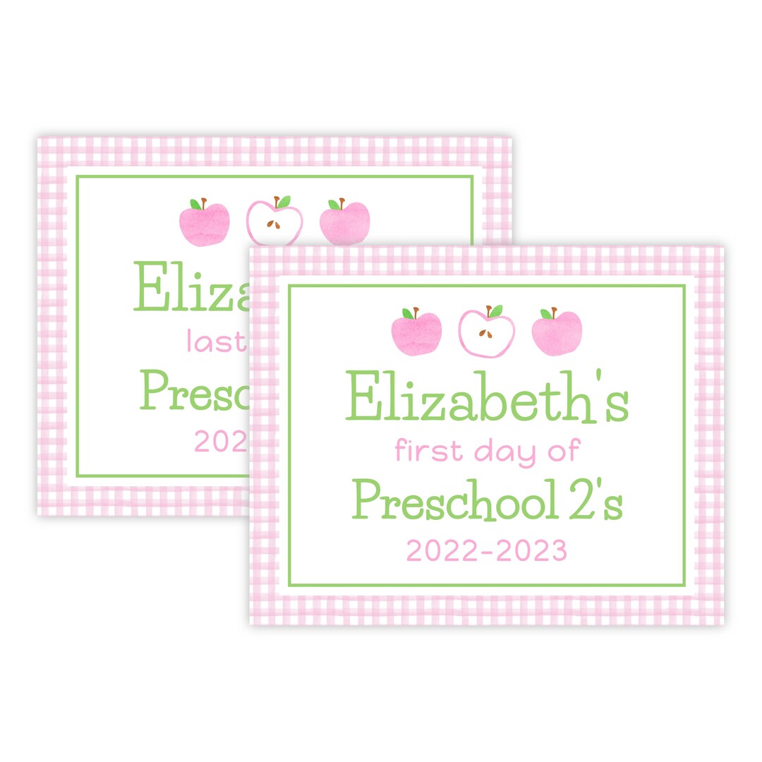 Printable First Day of School Sign, Reusable Last Day of School Sign ...