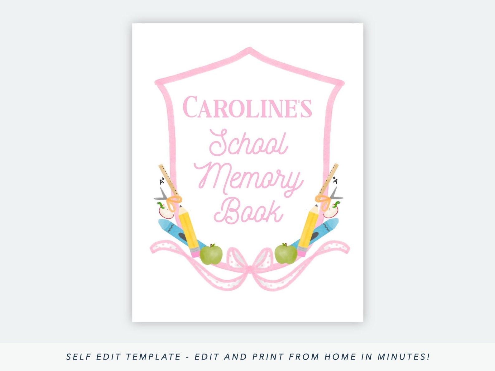 Printable School Memory Book Cover Page School Memory Box - Etsy