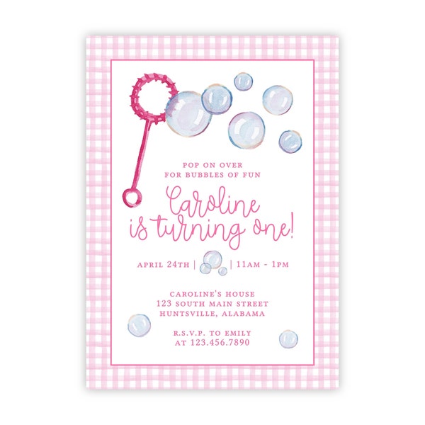 Bubble Birthday Party Invitations - Etsy