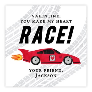 Printable Race Car Valentines Racecar Valentines Matchbox - Etsy