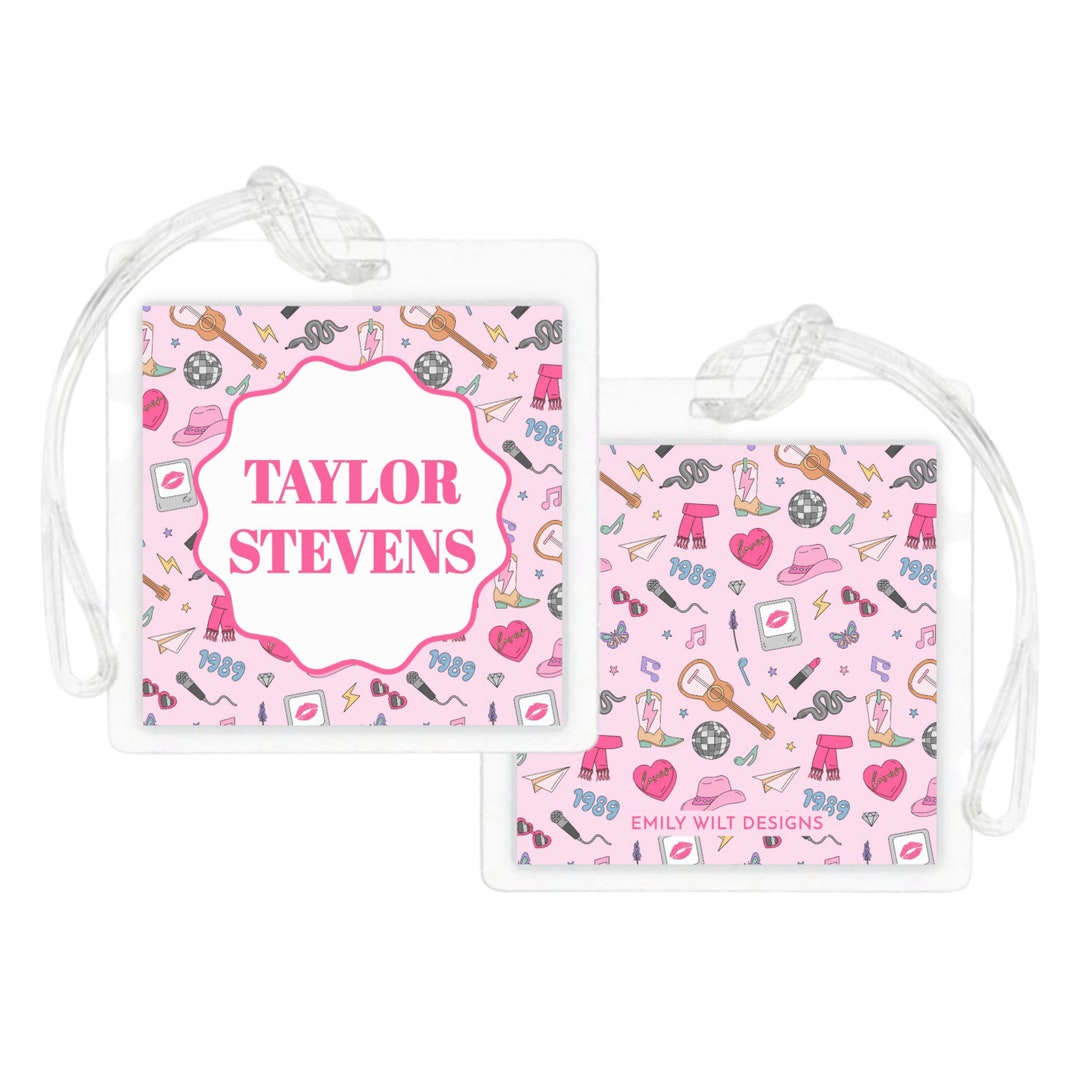 Custom Pop Star Name Tag for Girls – Printed Backpack Tag With Music ...