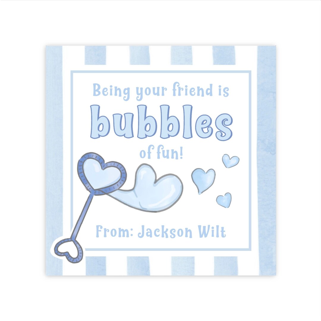 Printable Valentines Day Cards for Kids, Valentine Tags, Bubble ...