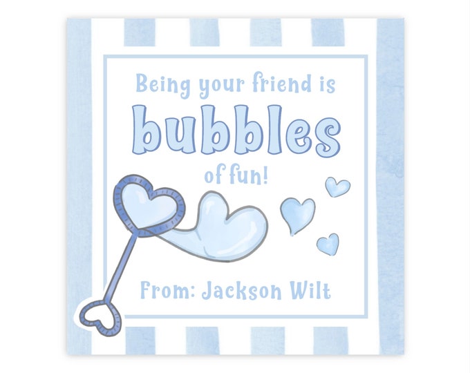 Printable Valentines Day Cards for Kids, Valentine Tags, Bubble ...