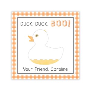 Printable Halloween Tags Duck Duck BOO Self Edit Template - Etsy