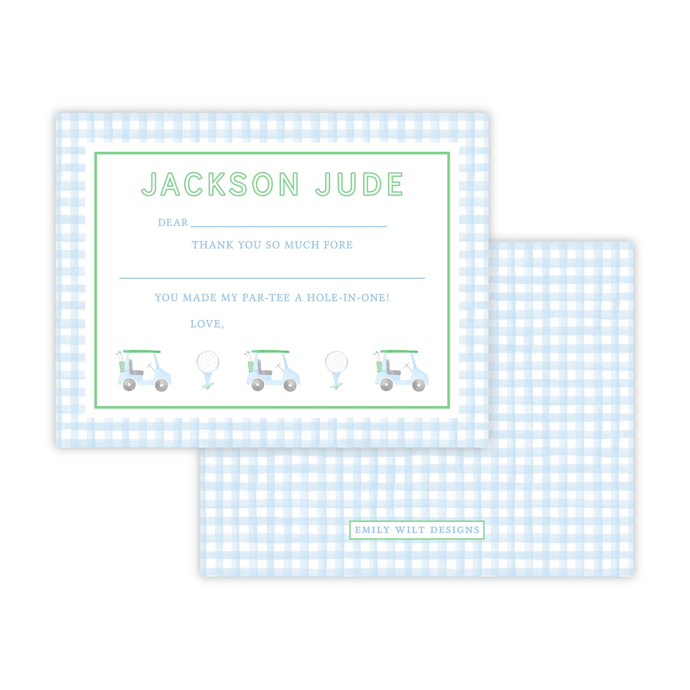 Printable Golf Thank You Notes Golf Stationery Golf Party - Etsy