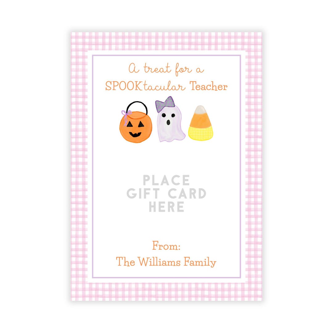 Printable Halloween Gift Card Holder, Treats Not Tricks, Halloween ...