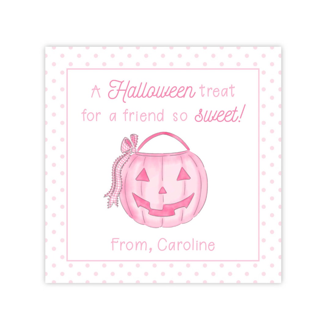 Printable Halloween Gift Tag, Halloween Treat Tag Digital, Halloween ...