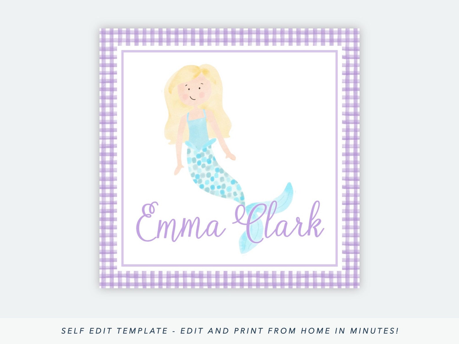 Printable Calling Cards for Girls Mermaid Calling Cards | Etsy