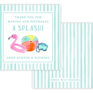 Printable Pool Party Favor Tags, Pool Birthday Favor Tag, Boy Pool ...