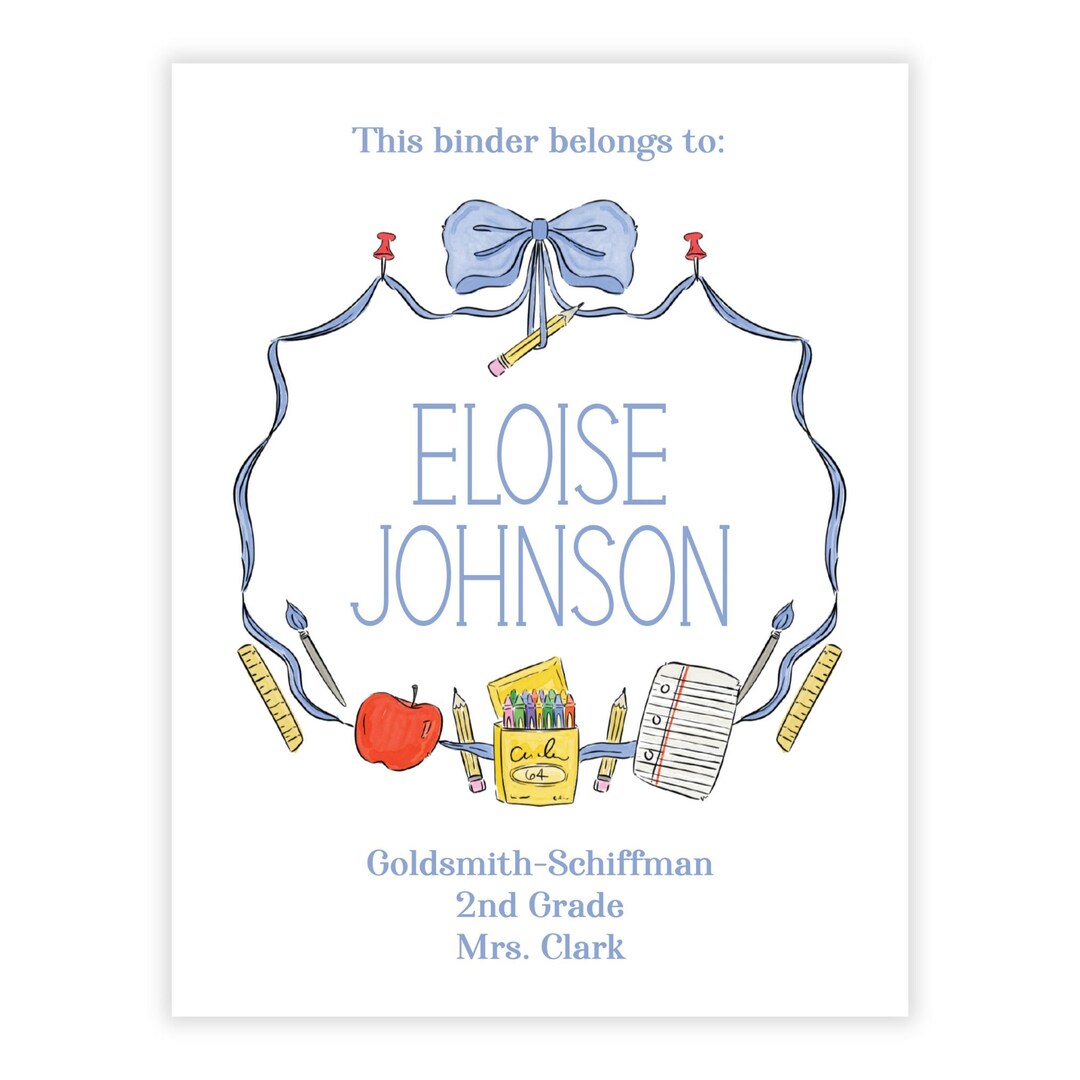 PRINTABLE Editable School Binder Cover | 8.5x11 Personalized Corjl ...