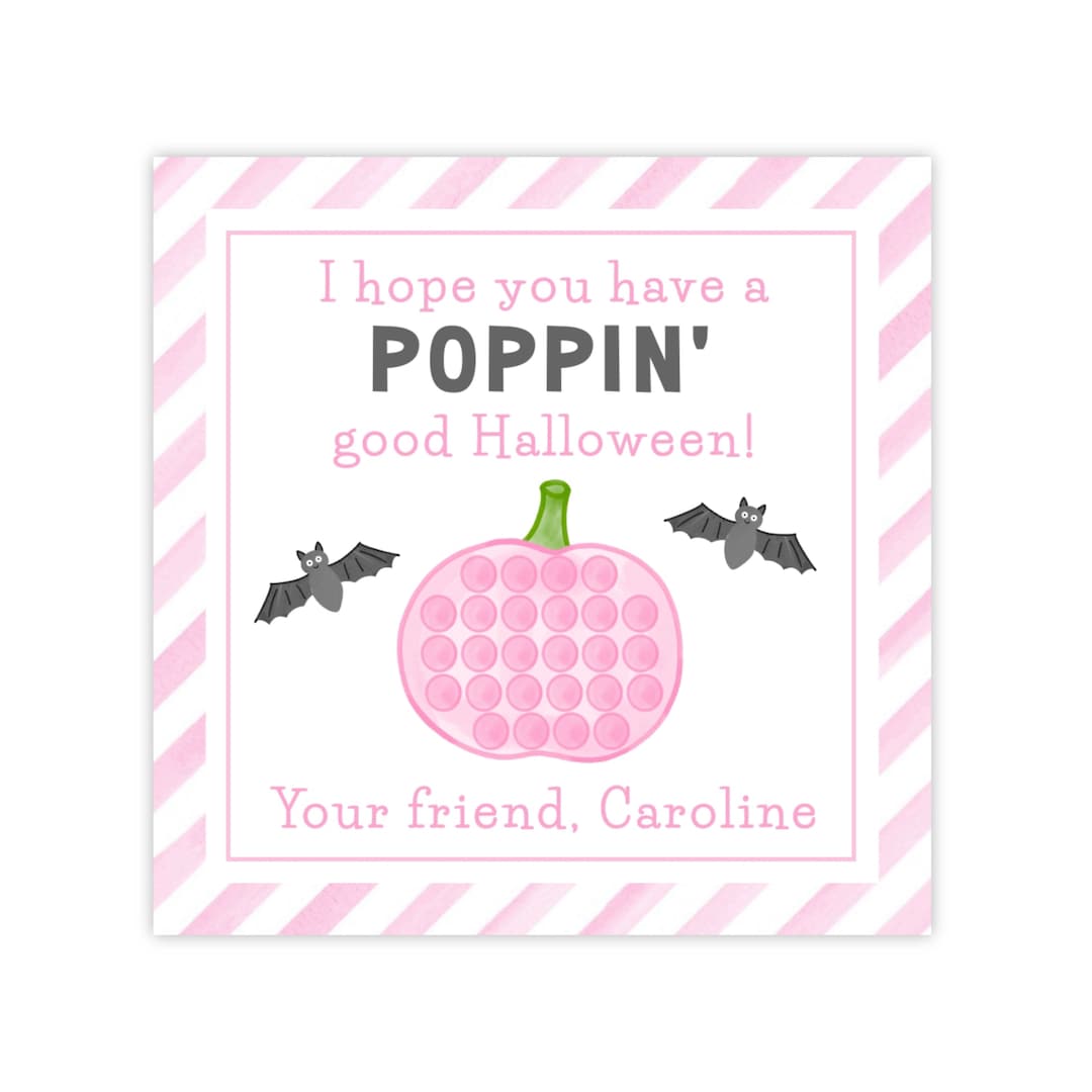 Printable Halloween Tags Poppin Halloween Self Edit Template - Etsy