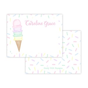Printable Ice Cream Thank You Notes Ice Cream Party Thank You - Etsy