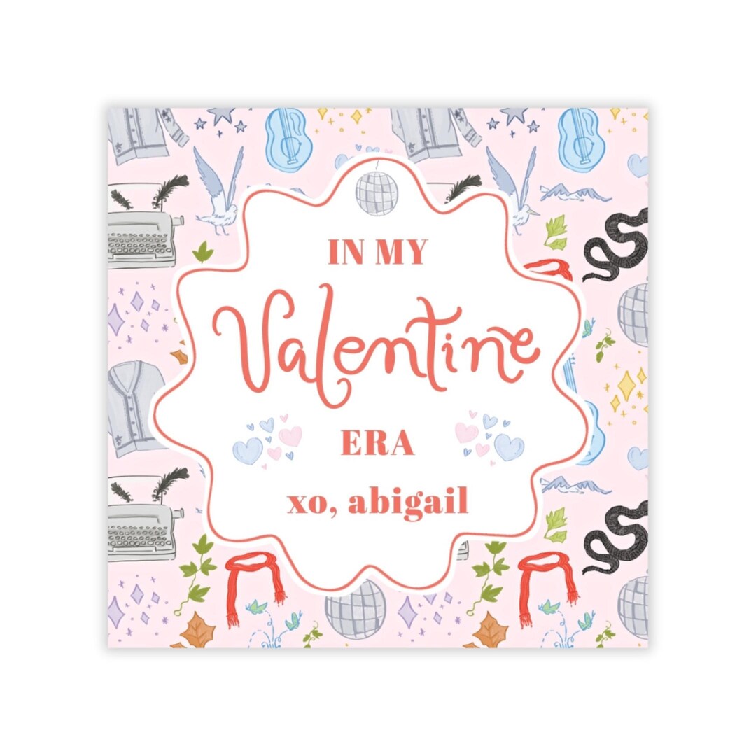 Printable Era Valentine Tag, Eras Valentine Card, Teen Valentine ...