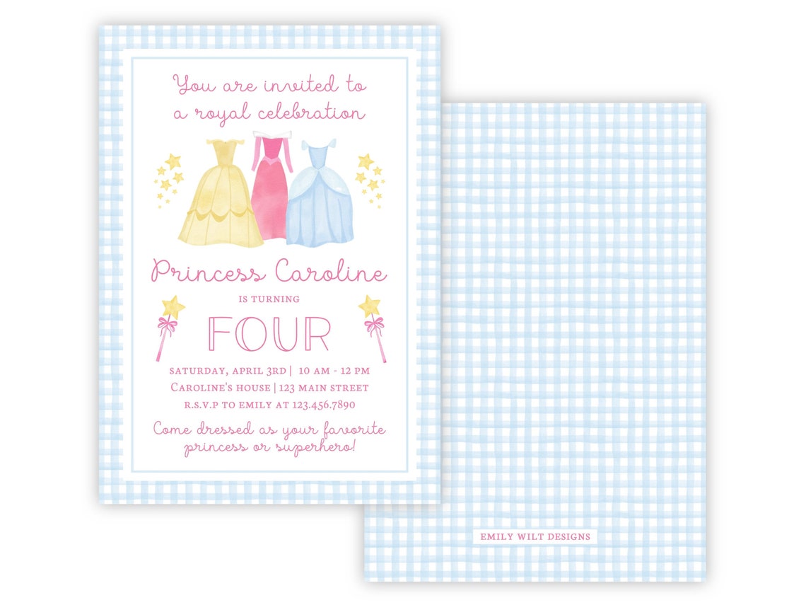 PRINTABLE Princess Birthday Invitation | Girl’s Royal Celebration ...