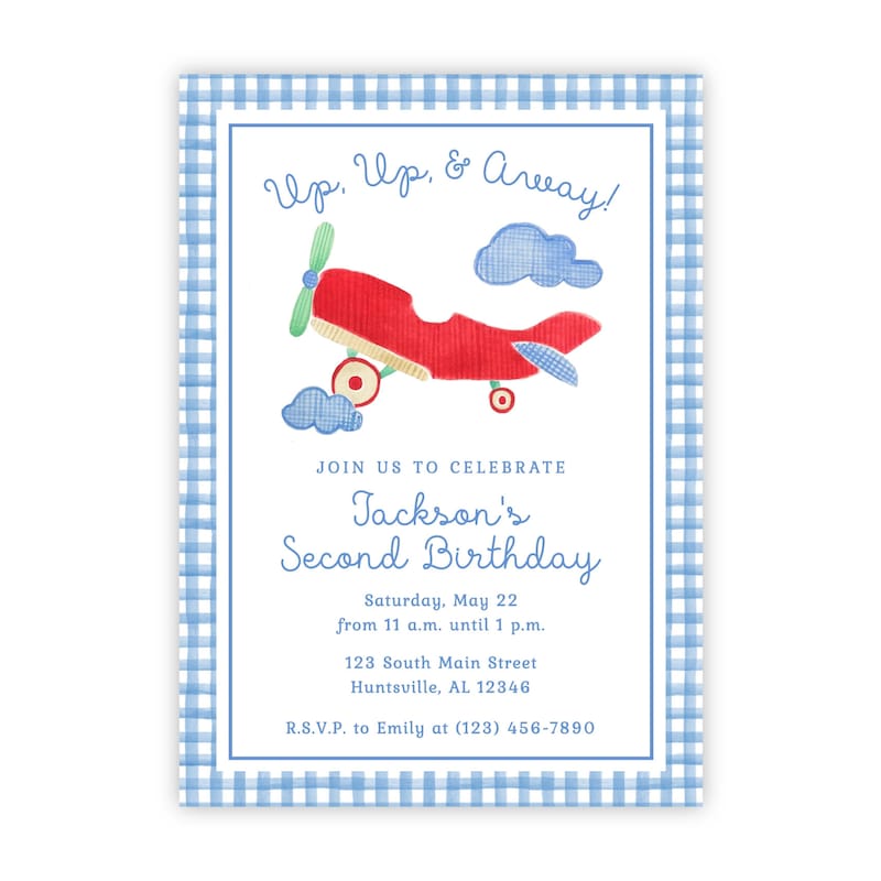 Airplane Invitation - Etsy