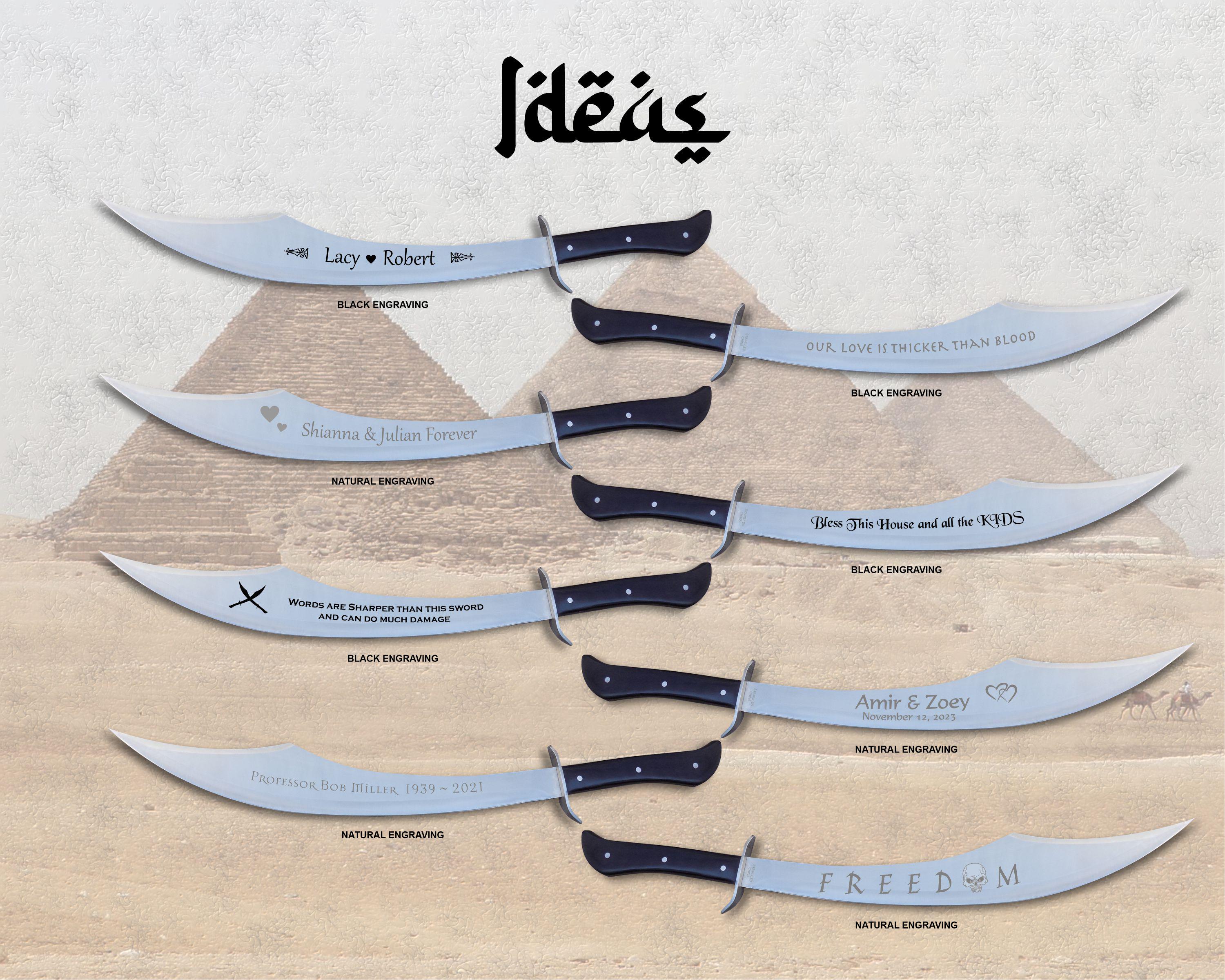 Arabian Sword, Engraved Sword, Scimitar, Wedding Sword, Cake Cutter - Etsy