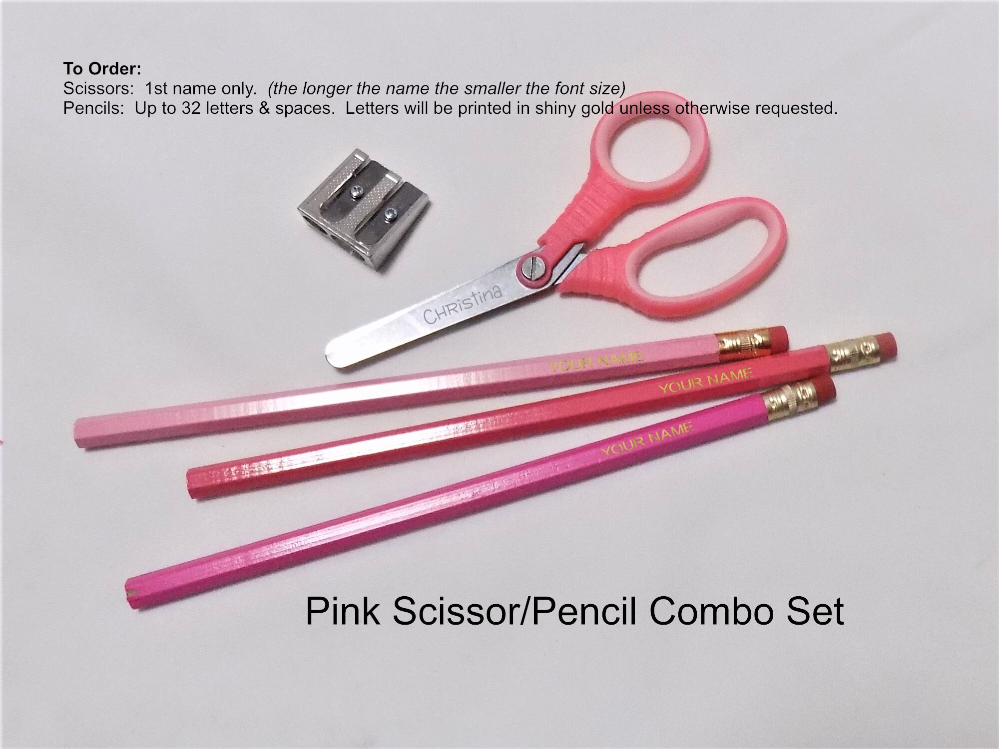 Personalized Pencil & Scissor Set Back to School Supplies - Etsy