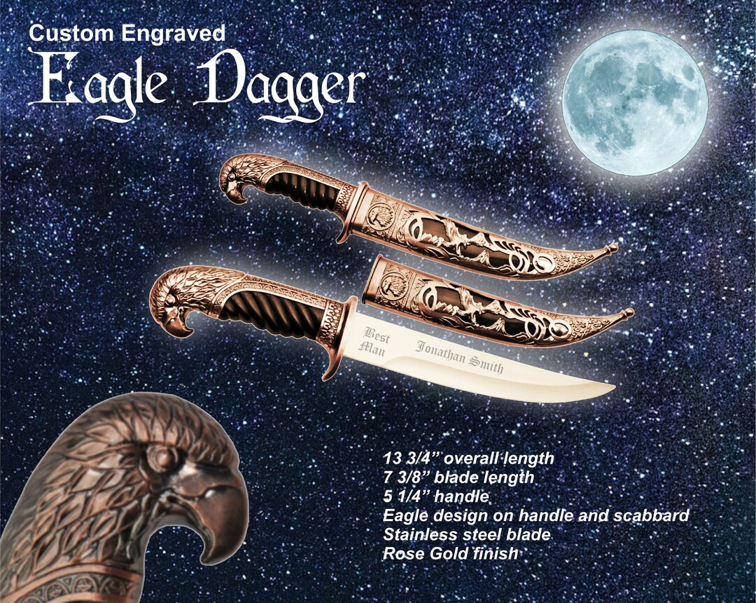 Eagle Dagger, Engraved Knife, Eagle Gift - Etsy