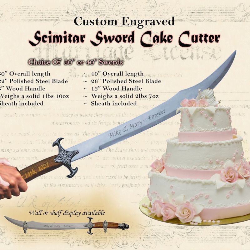 Wedding Cake Sword Custom - Etsy