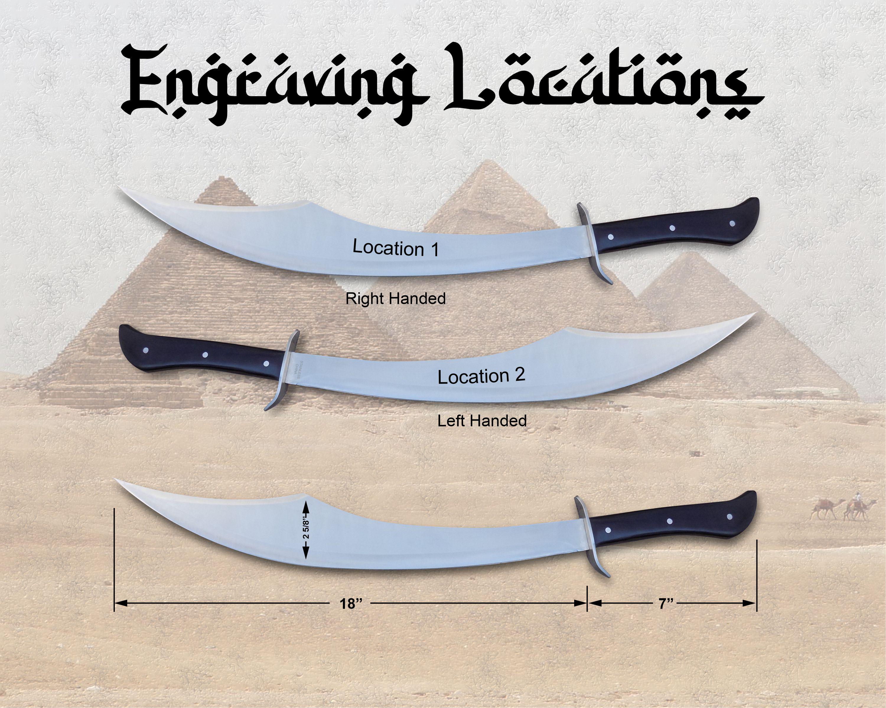 Arabian Sword, Engraved Sword, Scimitar, Wedding Sword, Cake Cutter - Etsy