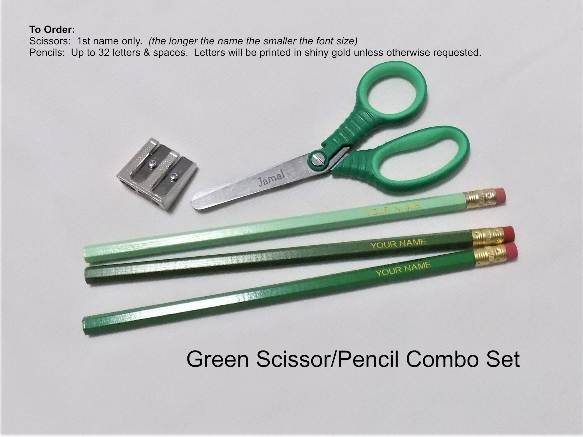 Personalized Pencil & Scissor Set Back to School Supplies - Etsy