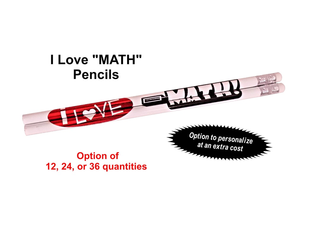 Math Pencils, Personalized Pencils, Back to School Supplies - Etsy